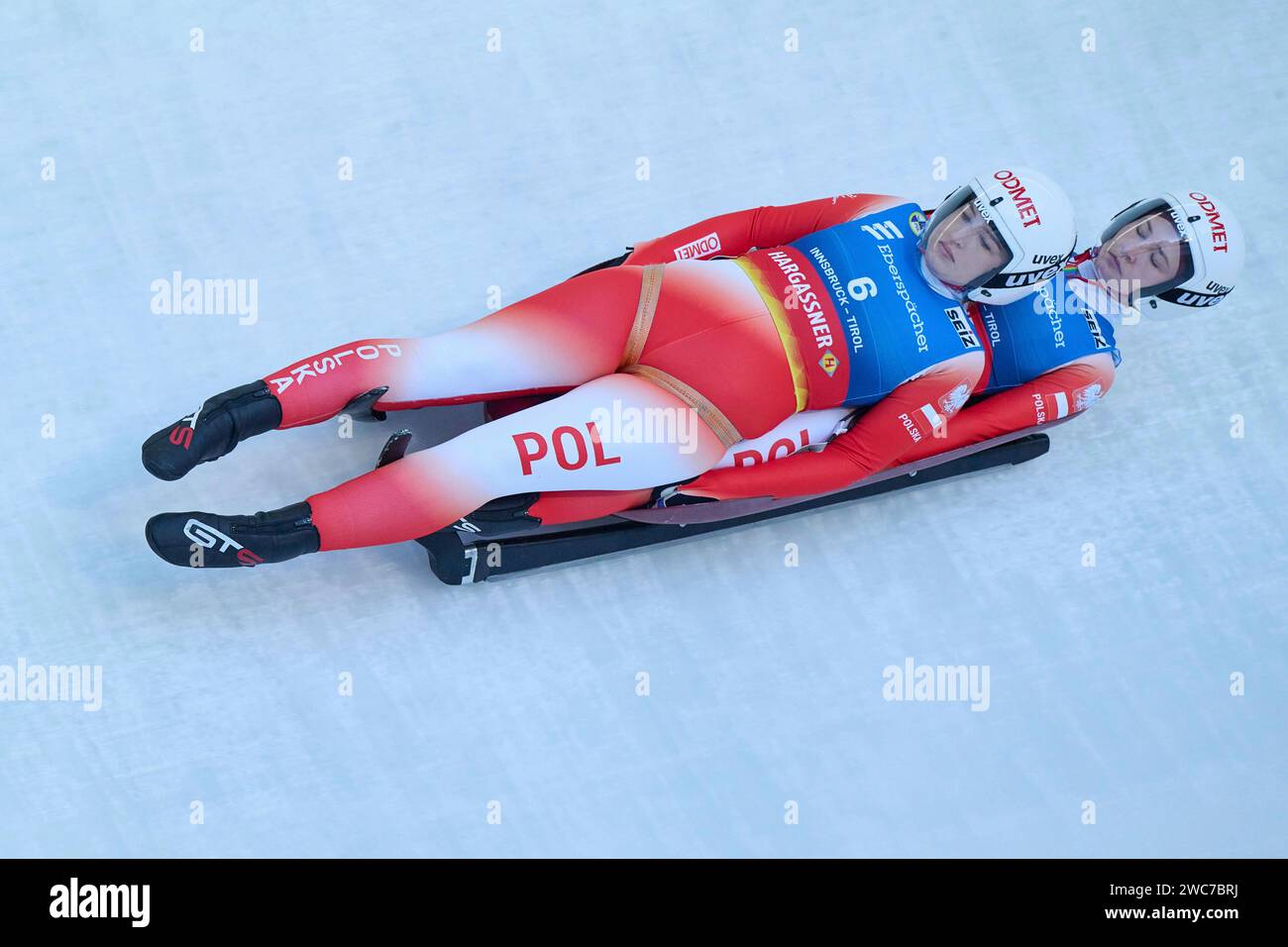 Innsbruck, Österreich 13.- 14. Janvier 2024 : Eberspächer Rennrodel ...