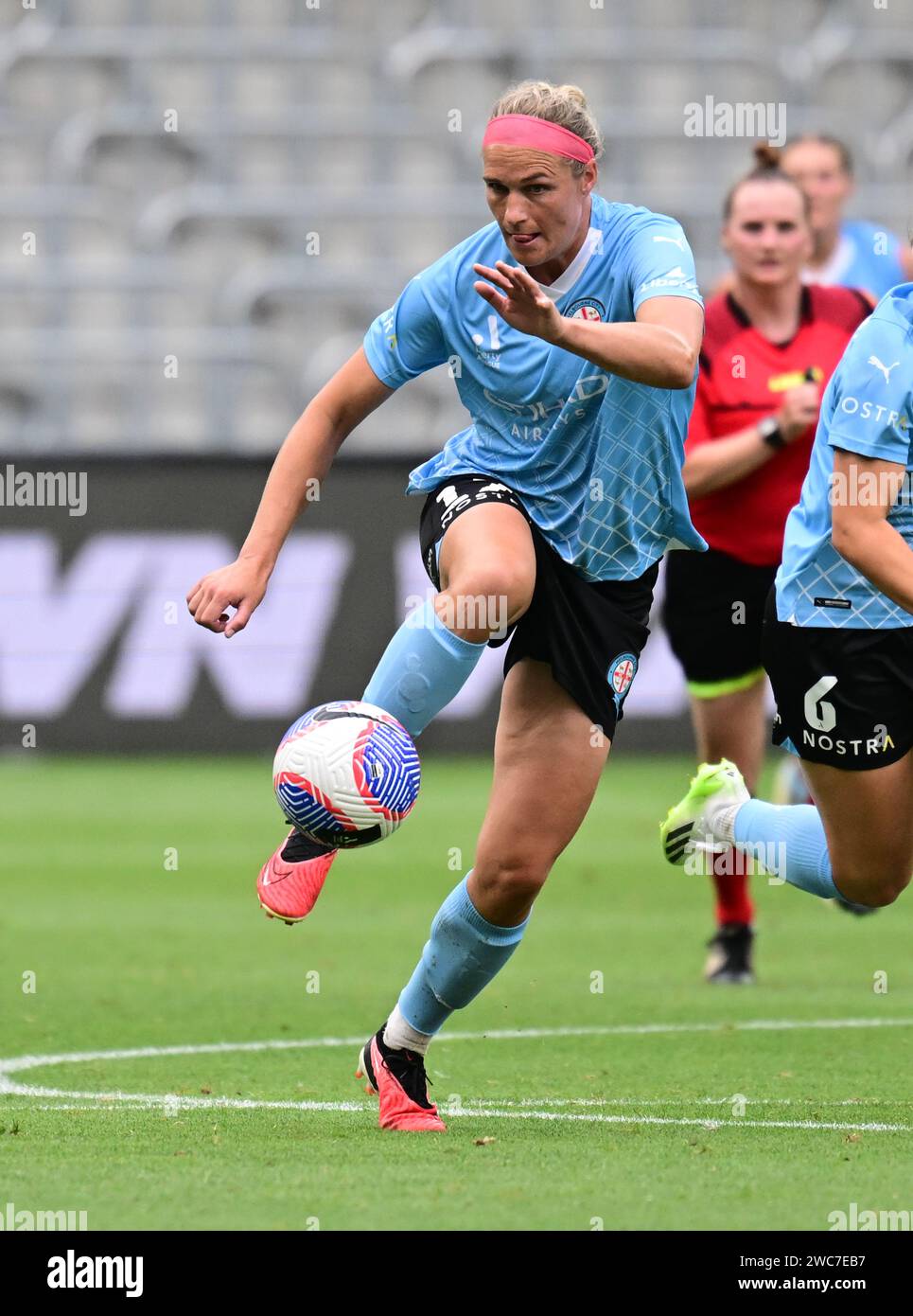 Parramatta, Australie. 14 janvier 2024. Julia Grosso du Melbourne City ...