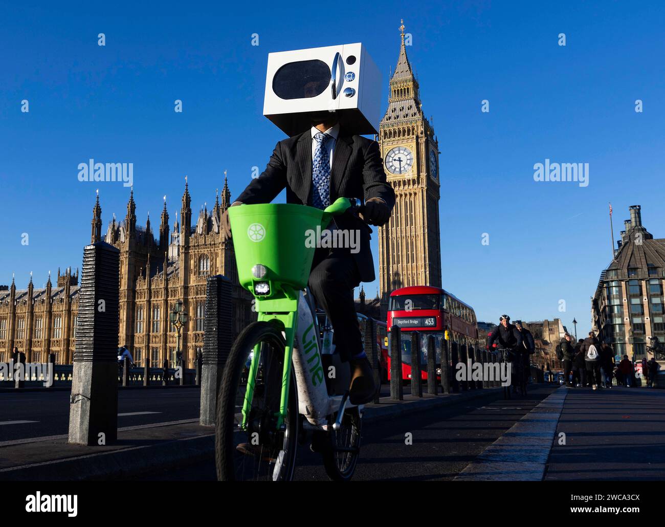 Londres, Royaume-Uni. 15 janvier 2024. Les passants sur le London ...