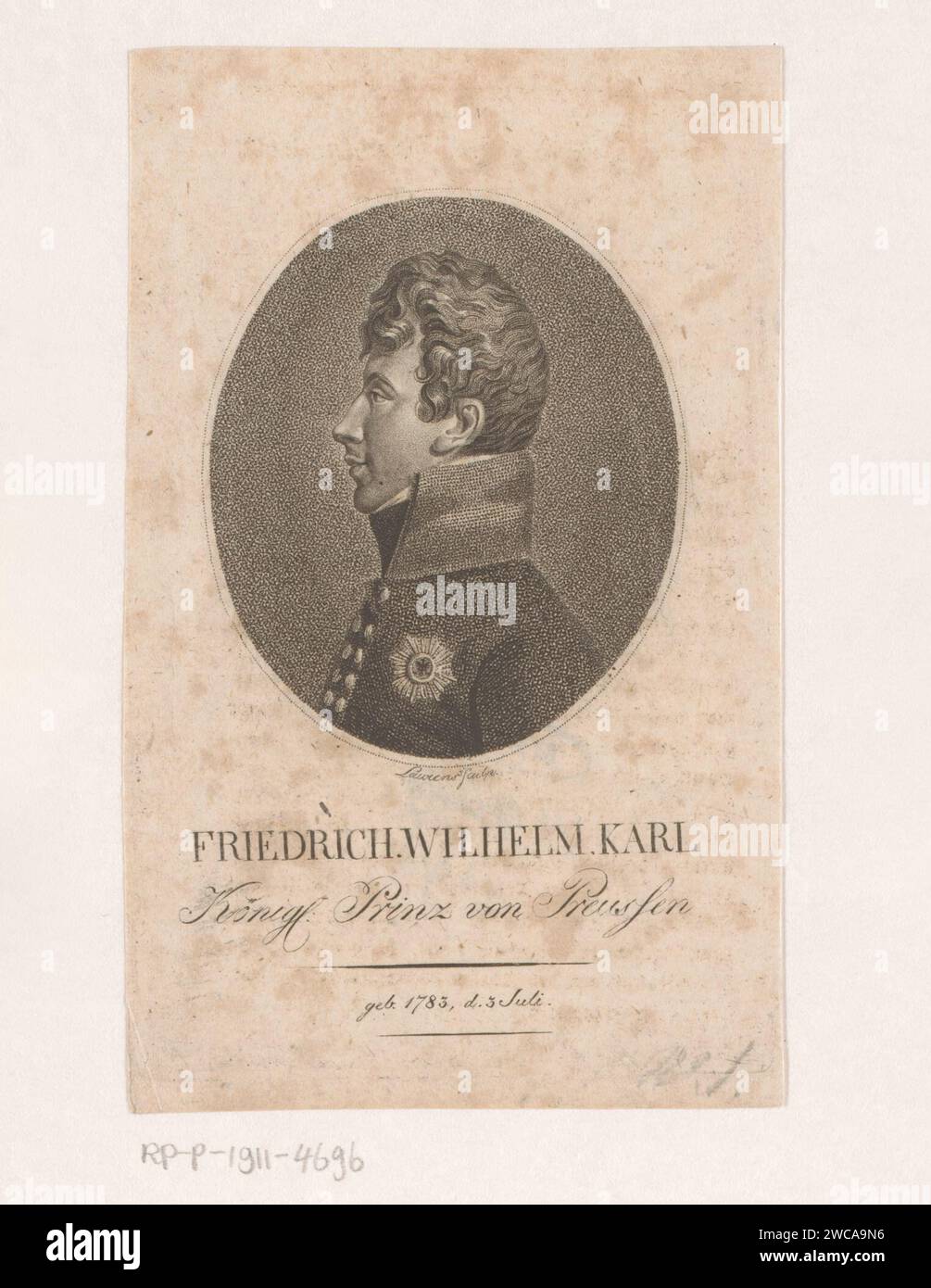 PortraT van Willem van Pruisen, Johann Daniel Laurenz (II), 1793 - 1832 ...