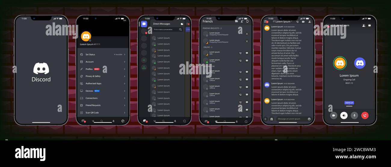 Discord application Banque d'images vectorielles - Alamy