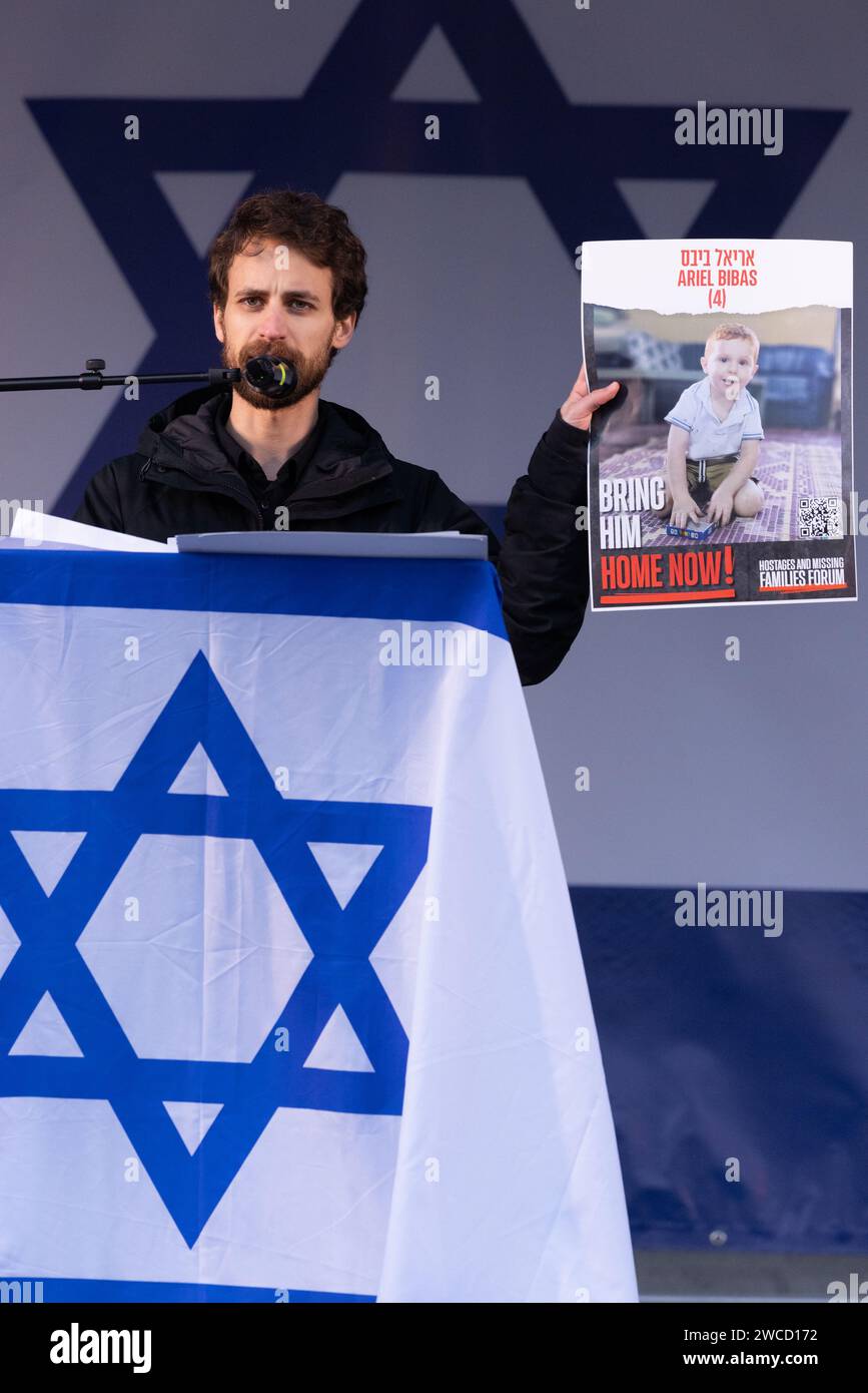 Trafalgar Square, Londres, Royaume-Uni. 14 janvier 2024. Eylon Keshet ...