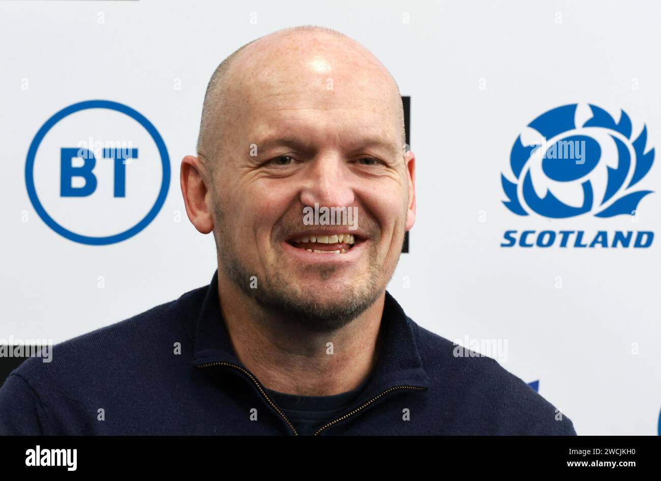 L'entraîneur-chef écossais Gregor Townsend lors de la Guinness six ...