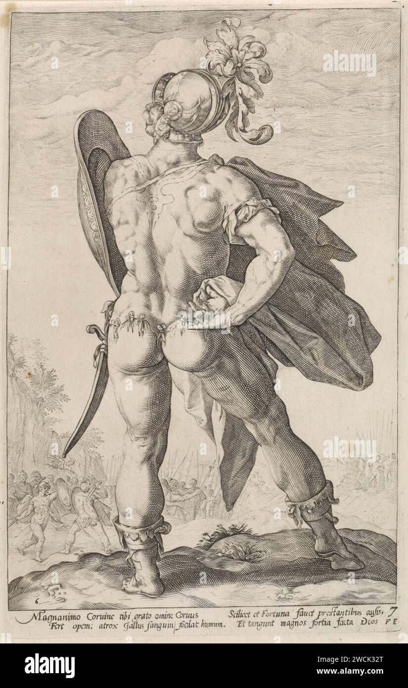 Marcus Valerius Corvus, anonyme, d'après Hendrick Goltzius, 1645 - 1706 ...