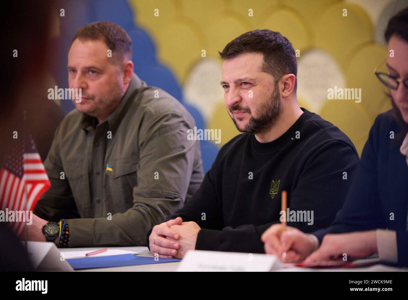 Praesident Wolodymyr Selensky beim World Economoc Forum in Davos am 16. ...