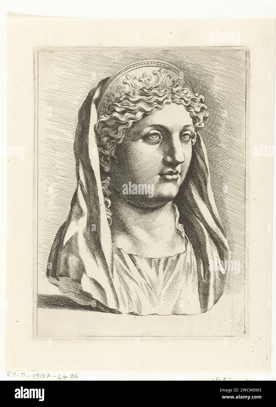 Buste antique d'une femme, Jan de Bisschop, d'après Anonymous, 1666 ...