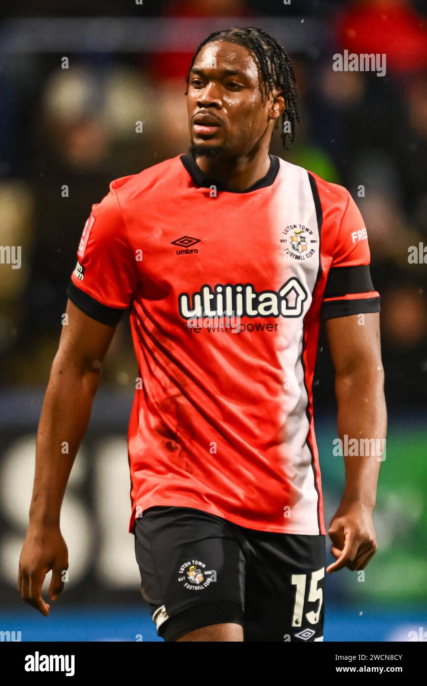 Teden Mengi de Luton Town lors du match de replay du troisième tour de ...