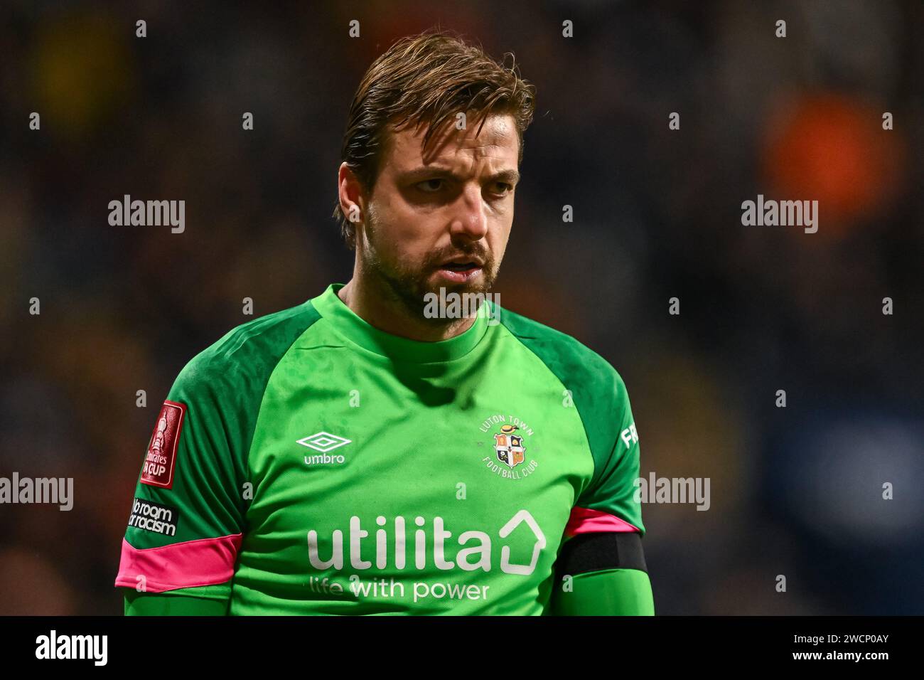 Tim Krul de Luton Town lors du match de rediffusion du troisième tour ...