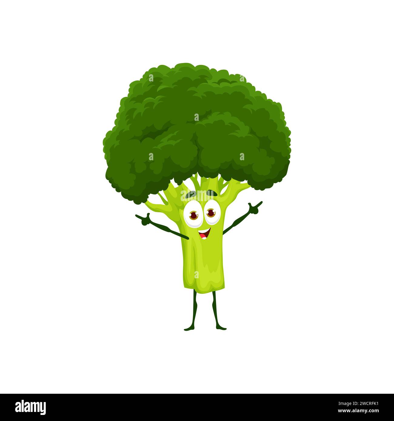 Caractère alimentaire diététique céto de dessin animé de brocoli ...