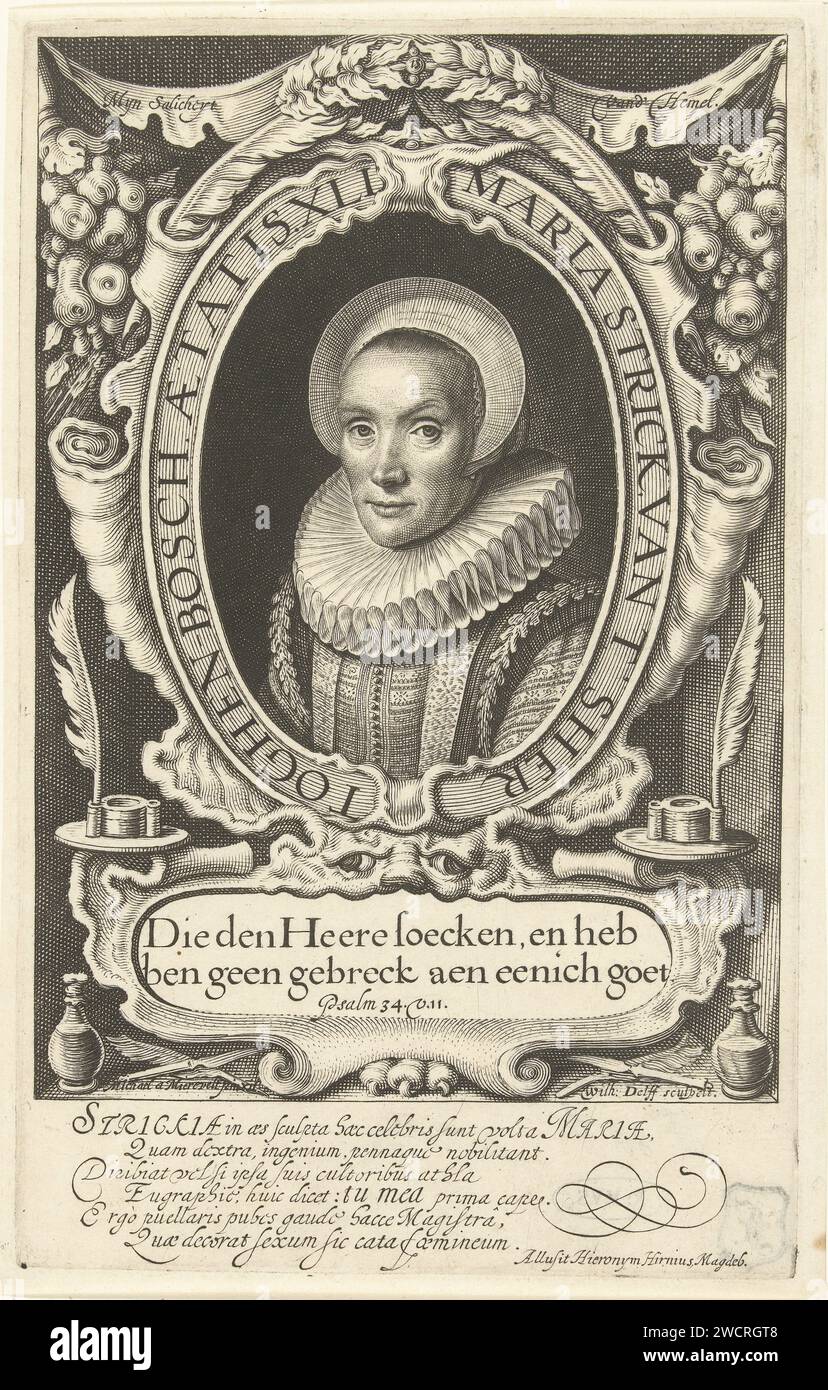 Portrait de Maria Strick à l'âge de 41 ans, Willem Jacobsz Delff, d ...