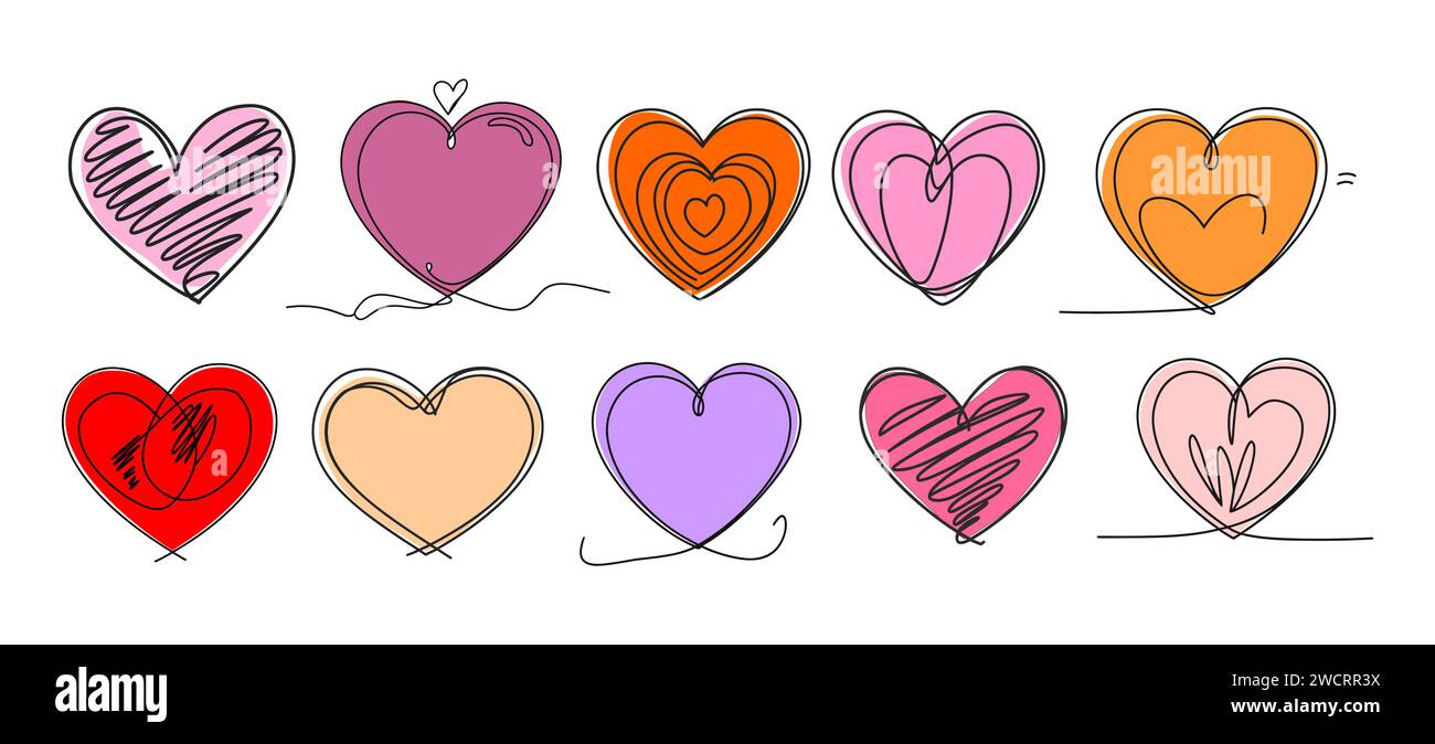 Découper des formes de coeur Banque d'images vectorielles - Alamy