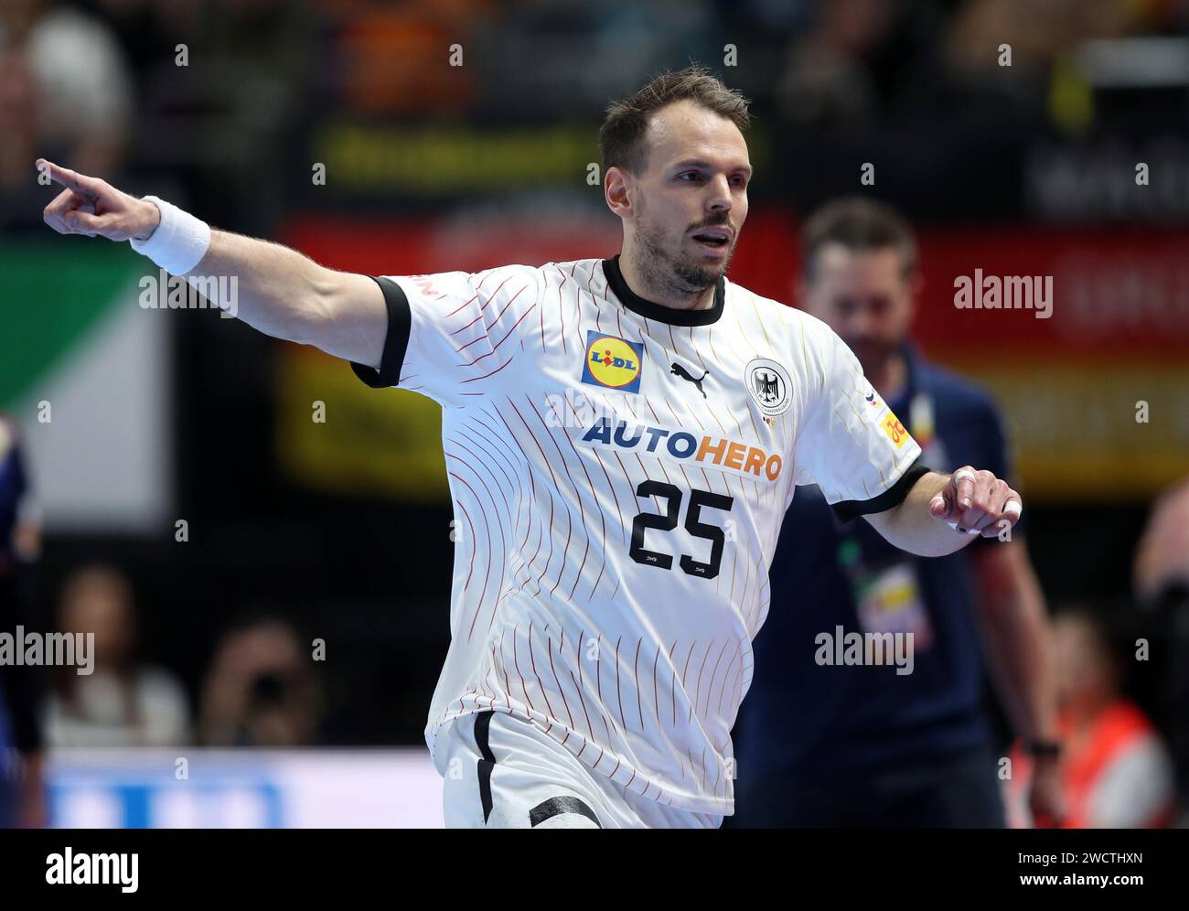 Kai Haeffner d'Allemagne France vs Allemagne EHF Homme Handball EURO ...