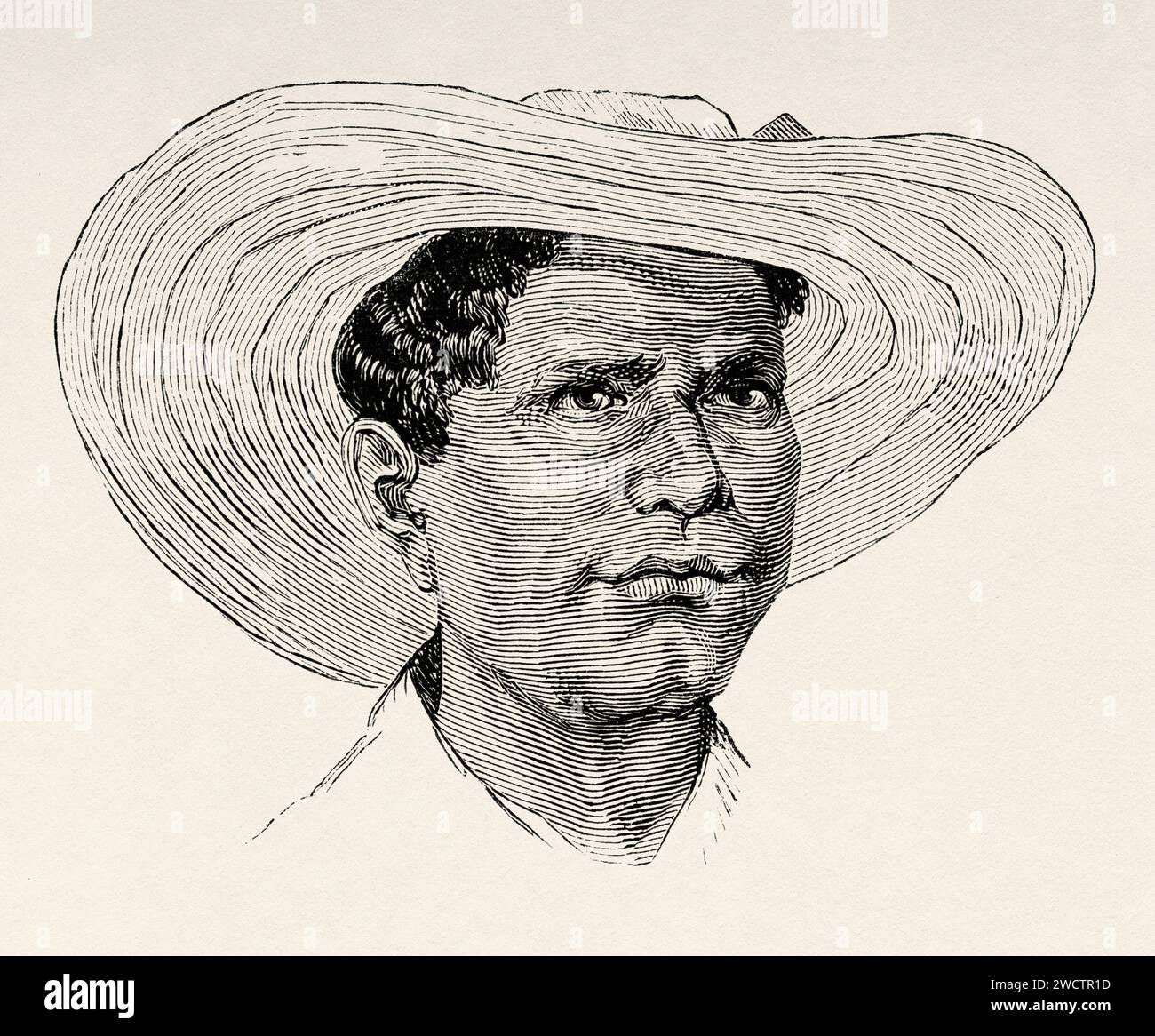 Portrait d'un mulâtre panaméen. République du Panama. Amérique centrale ...