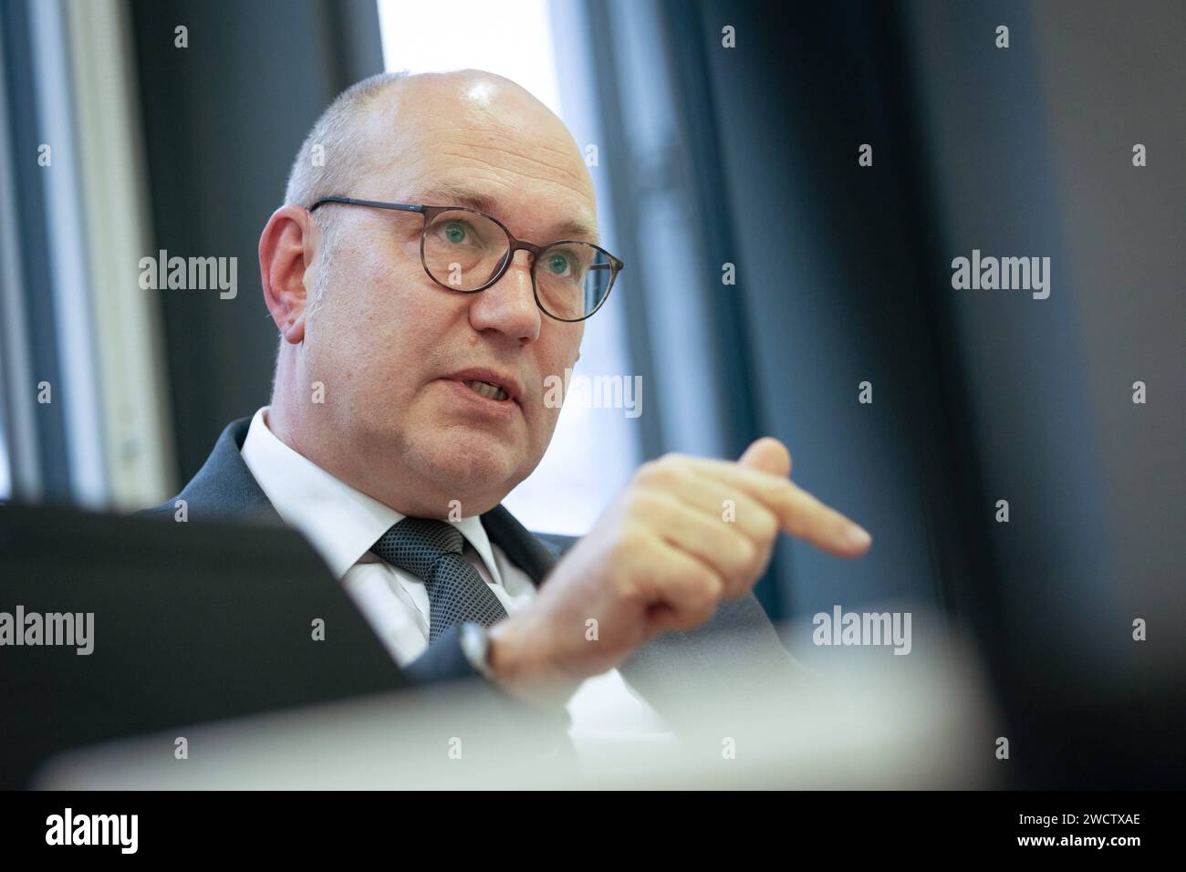 Ruediger Schuch am 12.01.2024 im Gespraech mit dem Evangelischen Pressedienst epd à Berlin ...