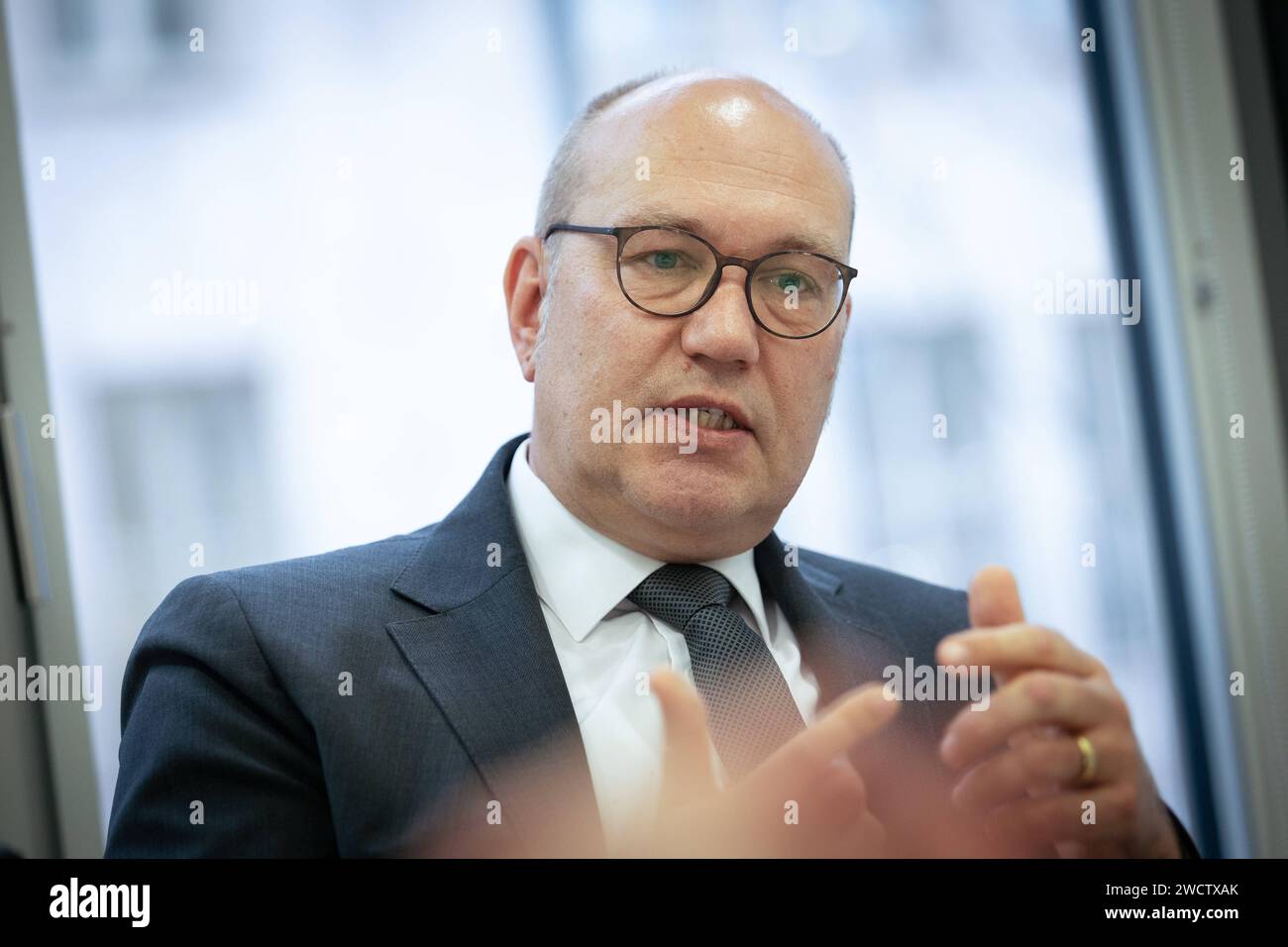 Ruediger Schuch am 12.01.2024 im Gespraech mit dem Evangelischen Pressedienst epd à Berlin ...