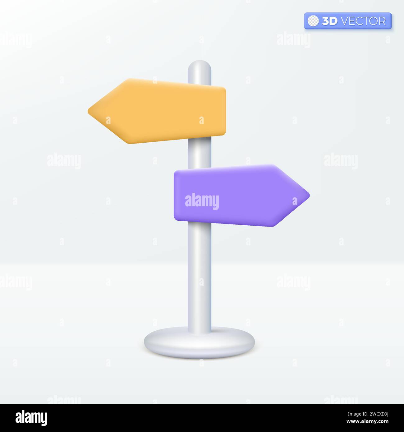 Direction panneau de signalisation routière avec symbole d'icône de ...