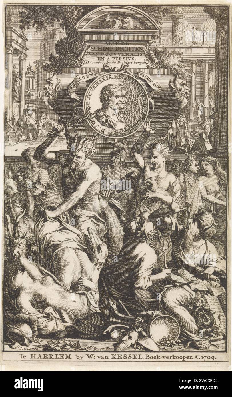 Roman Bacchanaal, Jan Goeree, 1709 impression au premier plan d'un ...