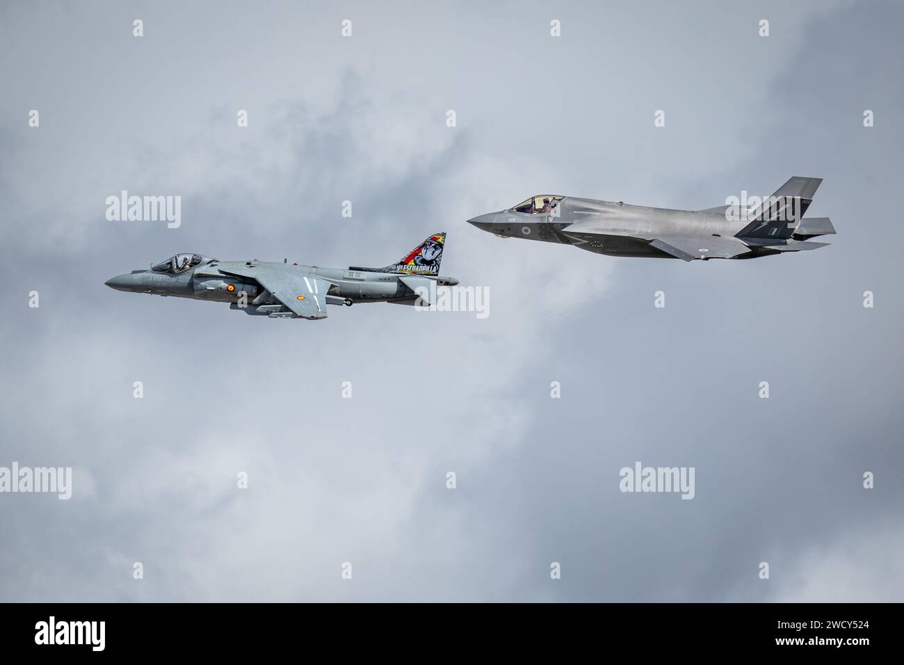 Marine espagnole McDonnell Douglas AV-8B Harrier II & Royal Air Force Lockheed Martin F-35 ...