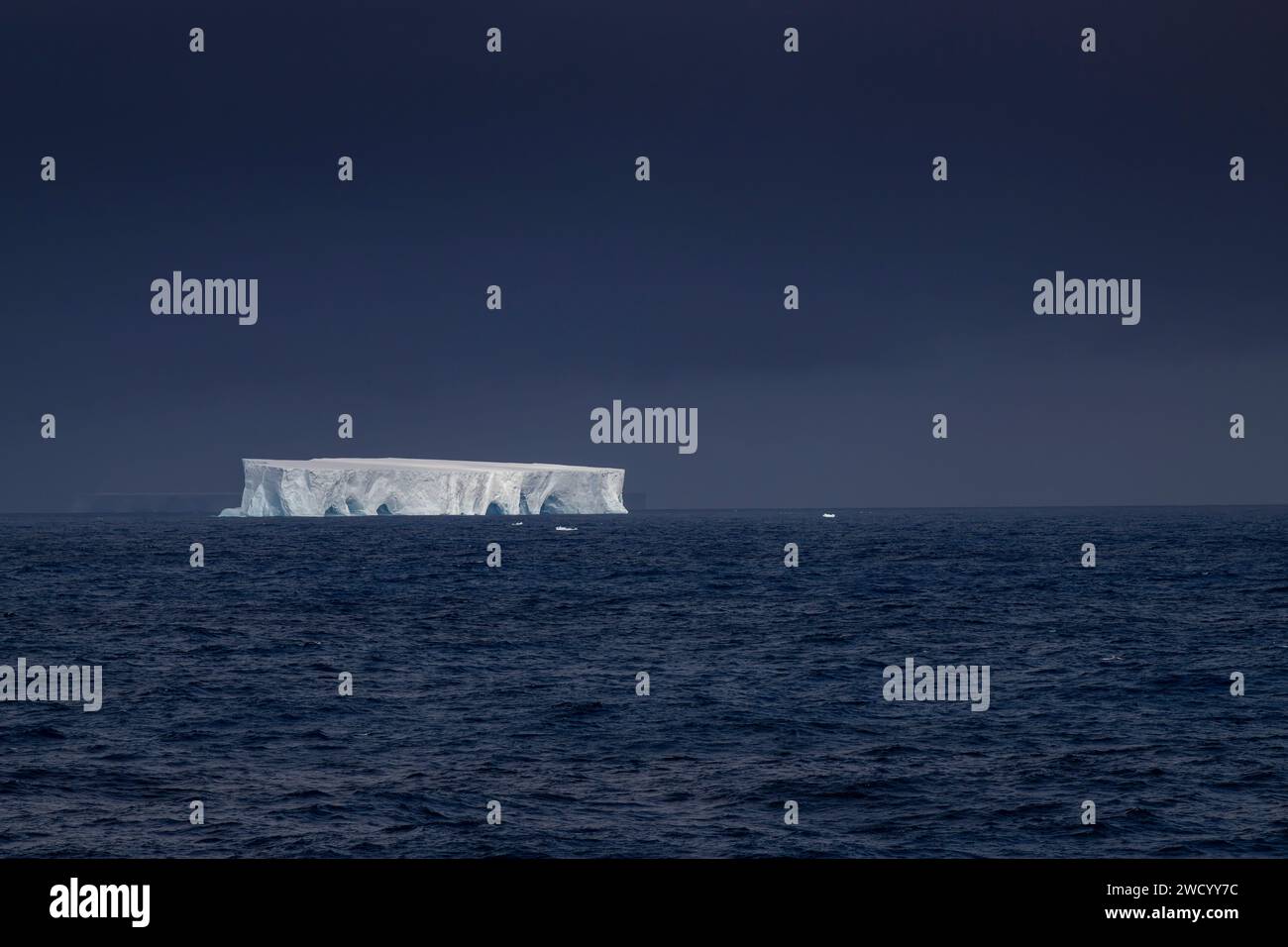 Iceberg en mer entre l'île de Géorgie du Sud et la péninsule ...