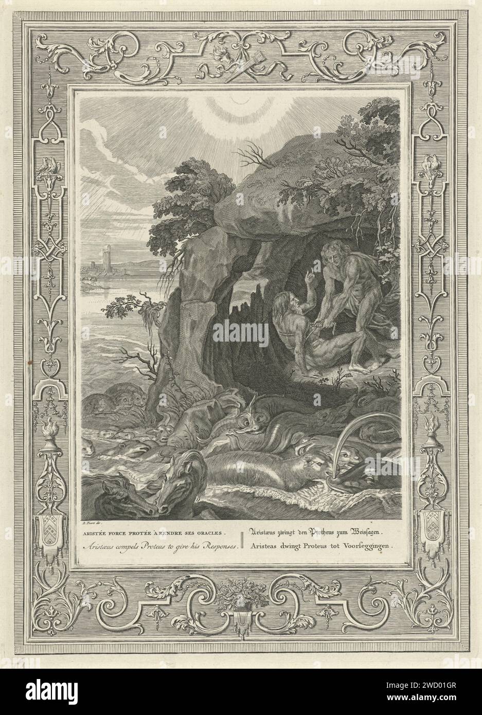 Aristaeus attrape Proteus, Bernard Picart (atelier de), 1733 imprimer ...