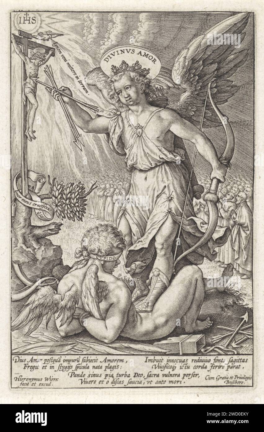 L'Amour céleste, Hieronymus Wierix, 1563 - avant 1581 imprimer Un ange ...