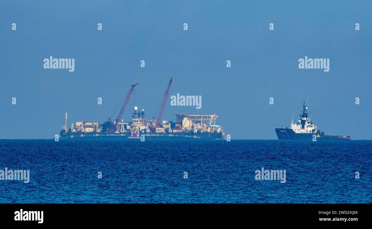 18 janvier 2024, Mecklembourg-Poméranie occidentale, Binz: sur une ...