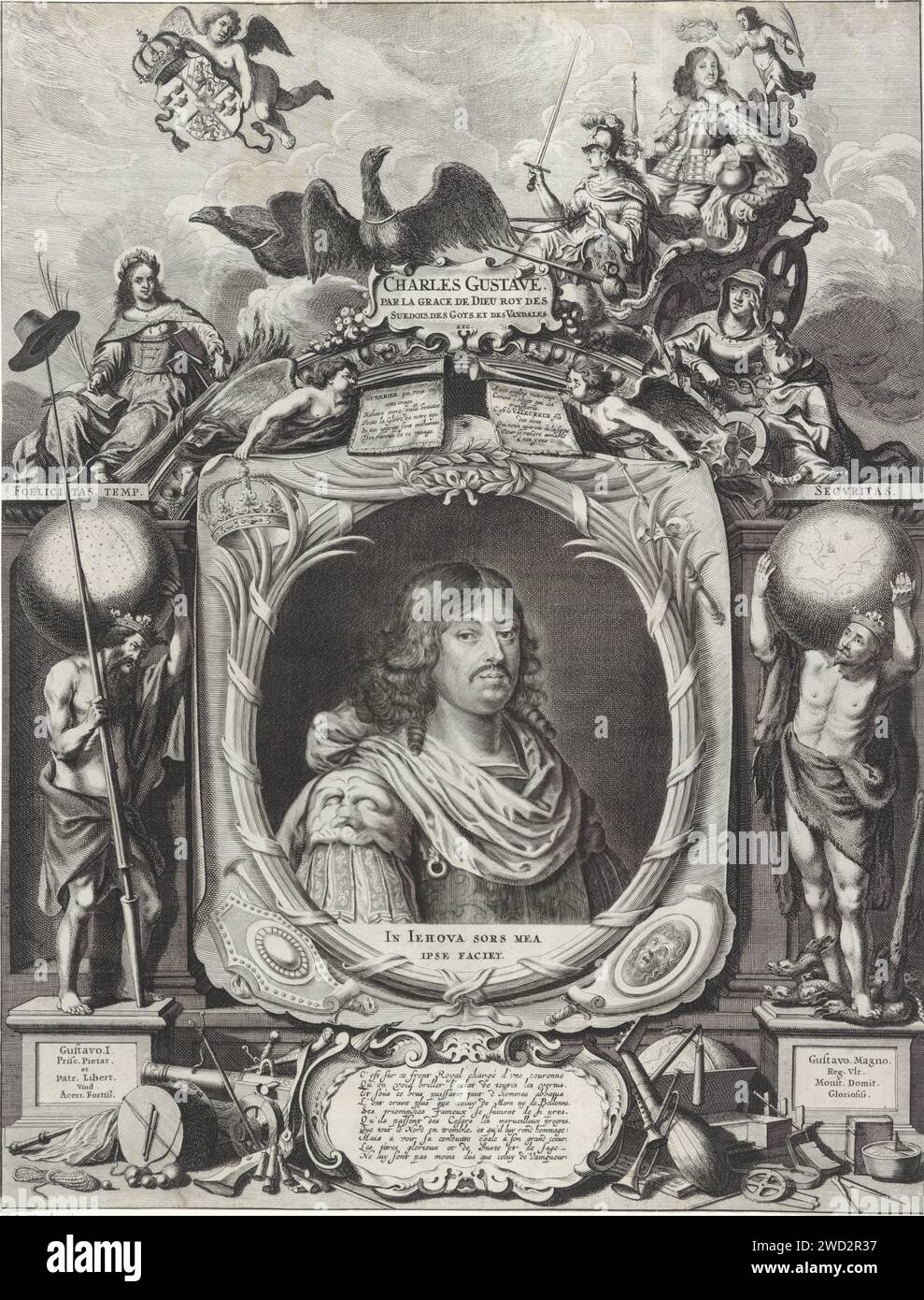 Portrait du roi Charles Gustaaf van Sweden, Pieter Nolpe, 1654 - 1660 ...
