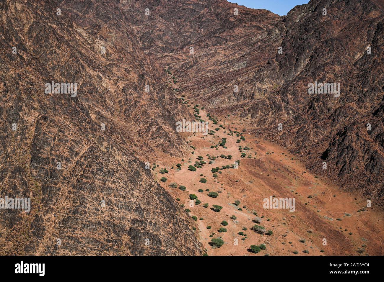 Paysage lors de l'étape 11 du Dakar 2024 le 18 janvier 2024 entre Al Ula et Yanbu, Arabie ...