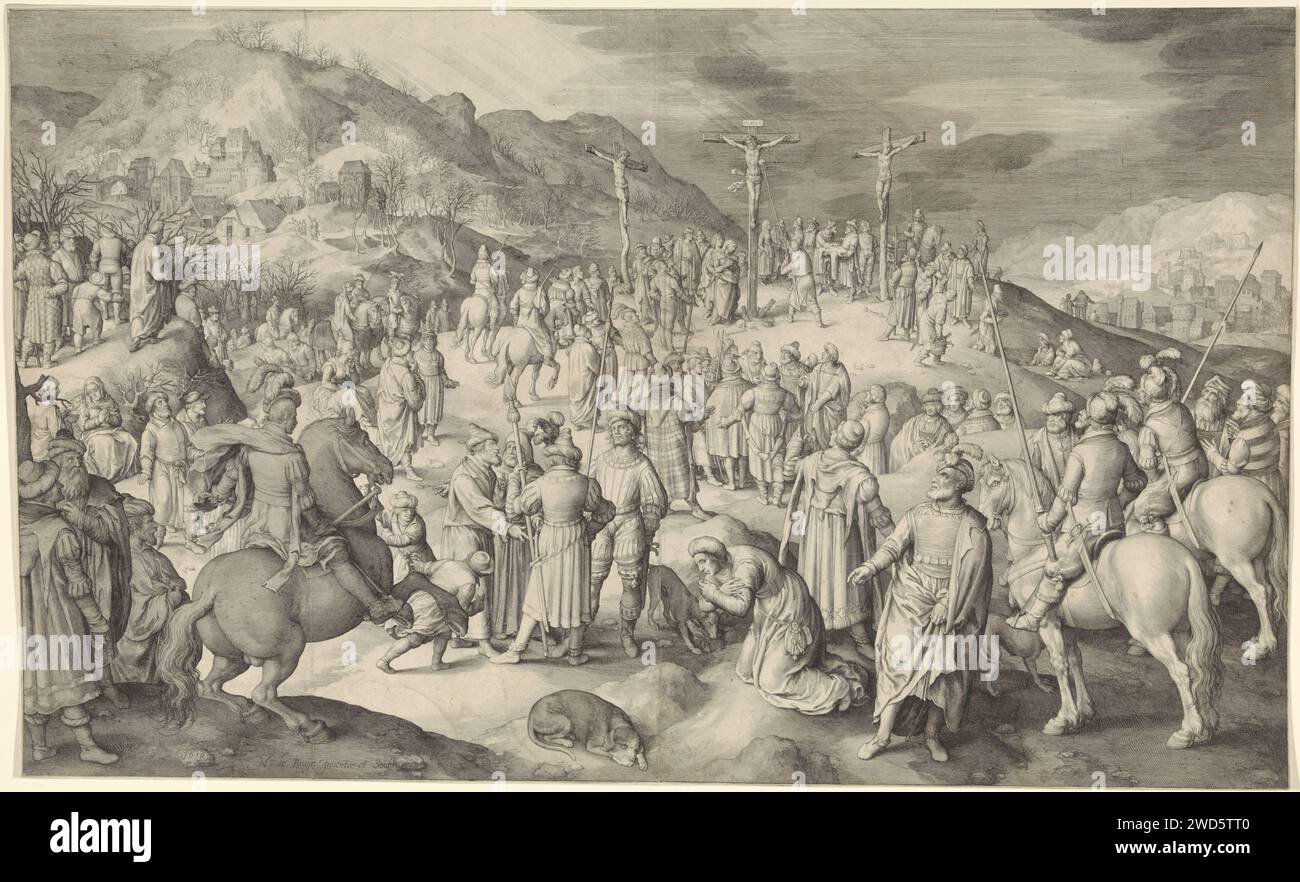 Christ sur la Croix, Nicolaes de Bruyn, 1610 impression Christ sur la ...