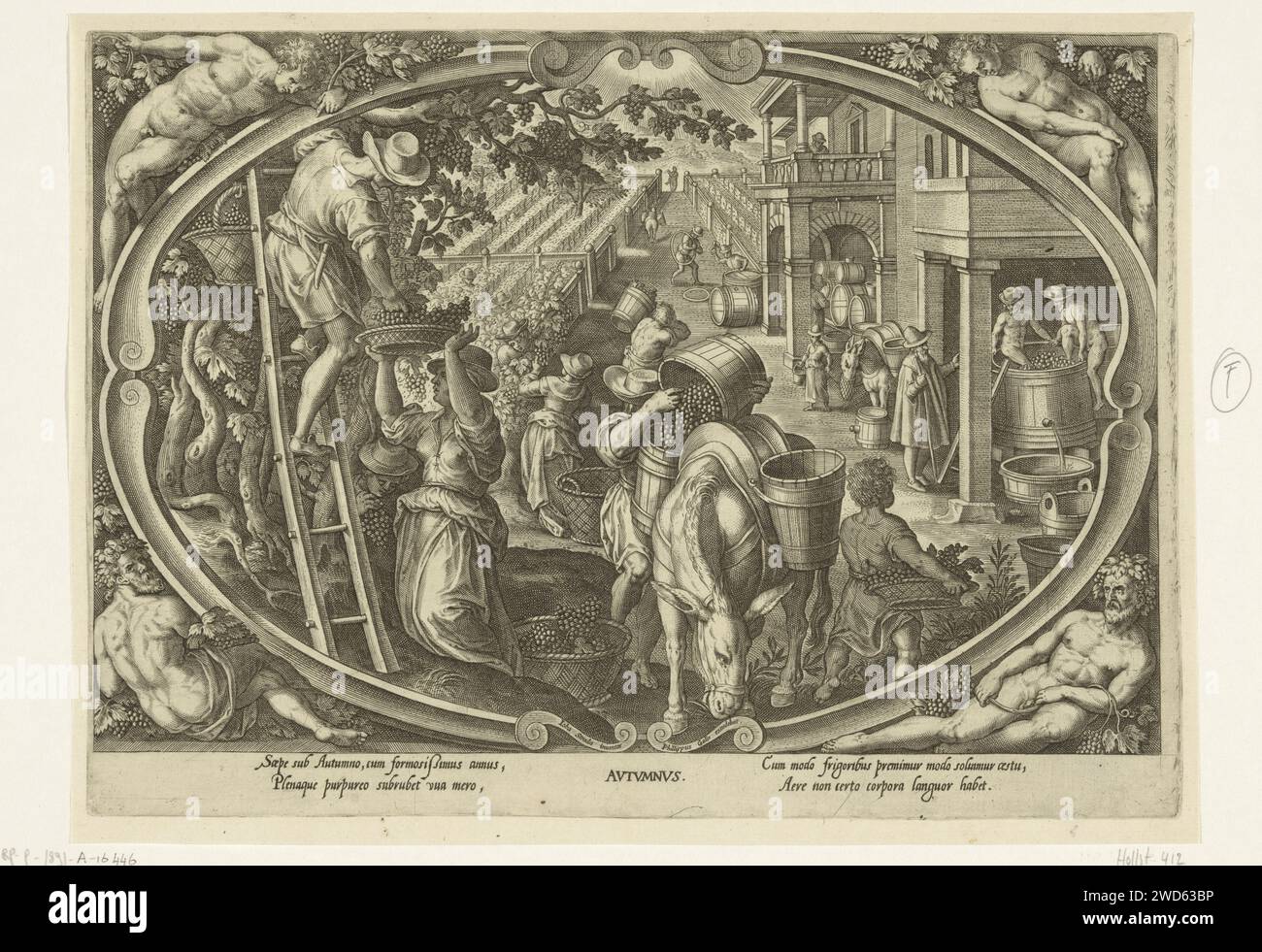 Automne, Philips Galle, d'après Jan van der Straet, c. 1578 - c. 1582 ...