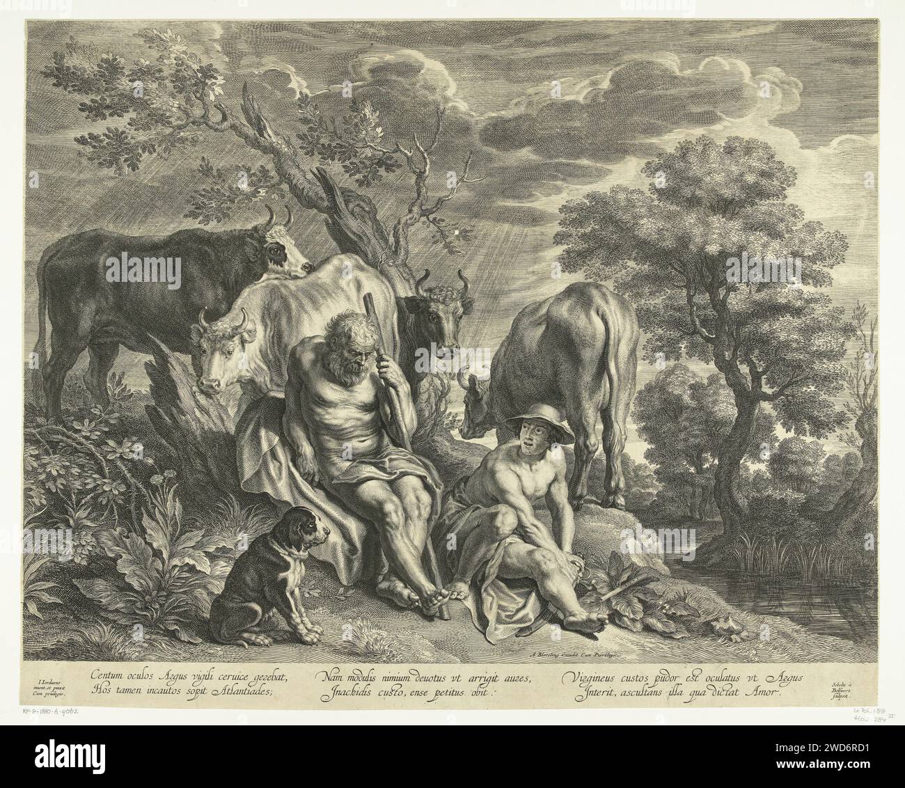 Mercurius et Argus, Sciled Adamsz. Bolswert, d'après Jacques Jordens ...