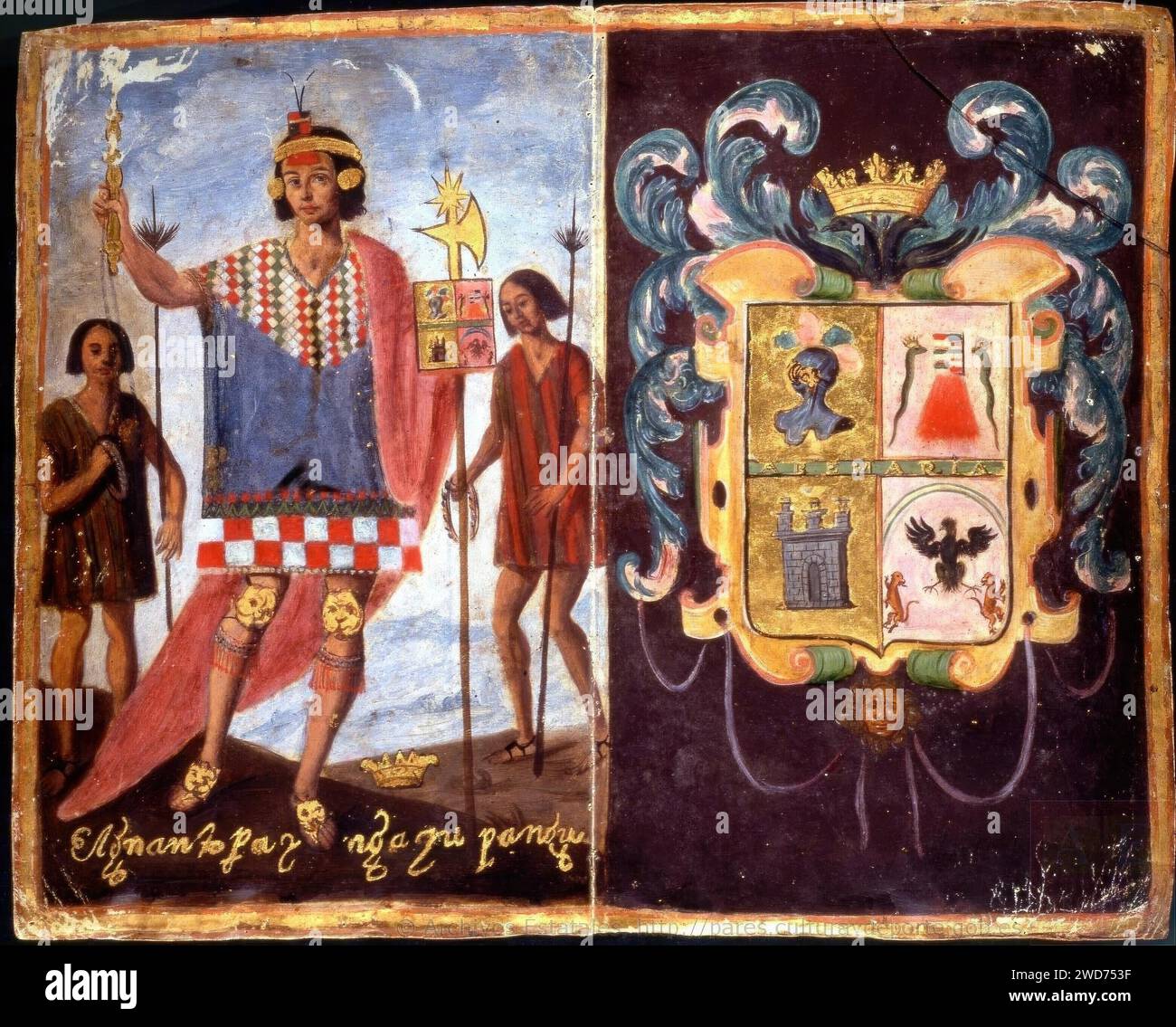 Escudo de armas concedido por el emperador Carlos V a los descendientes ...