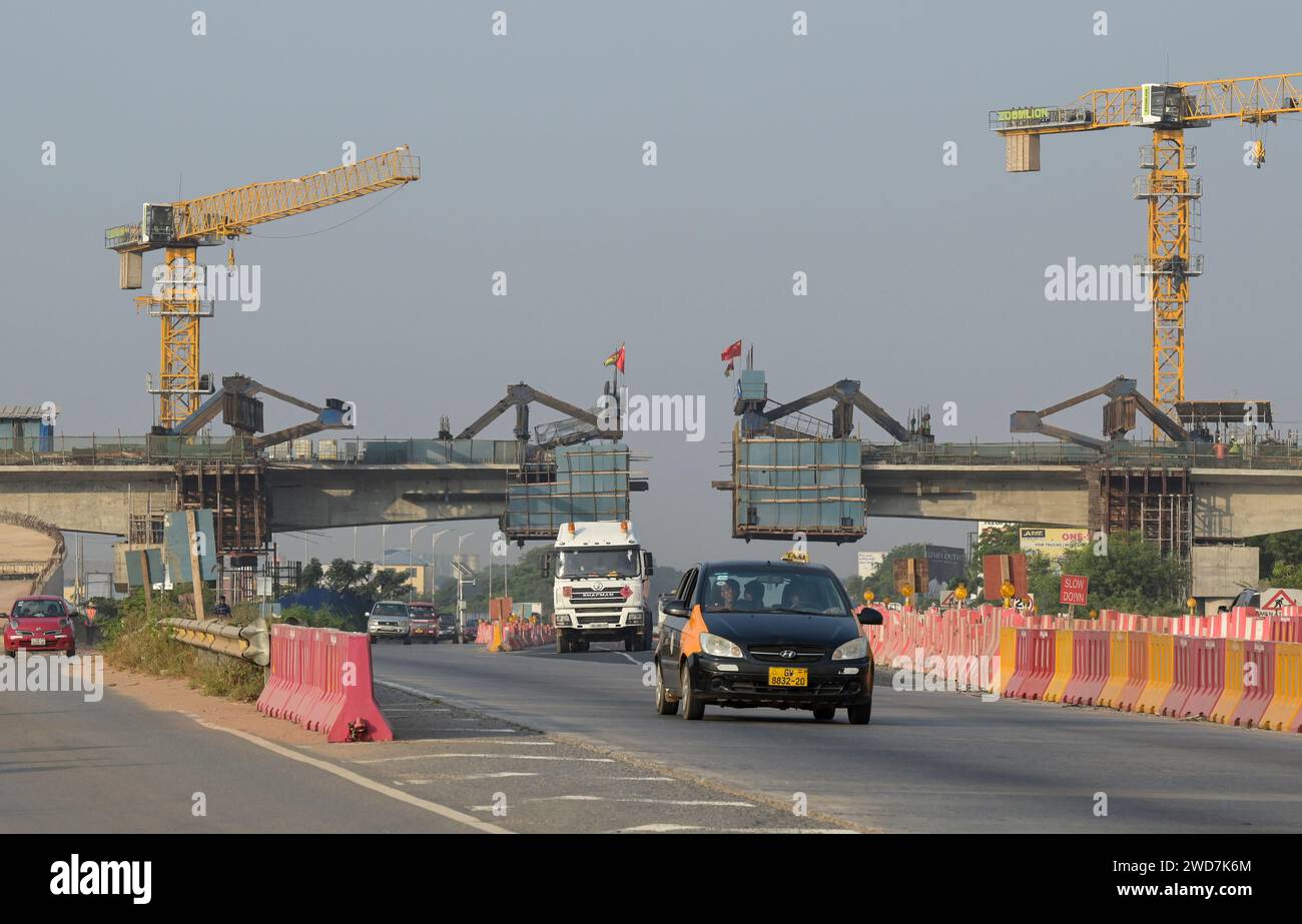 GHANA, autoroute Accra-Tema, une société chinoise construit une ...