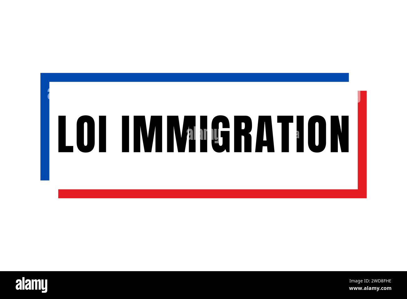 Symbole de la loi sur l'immigration en France appelé loi immigration en ...