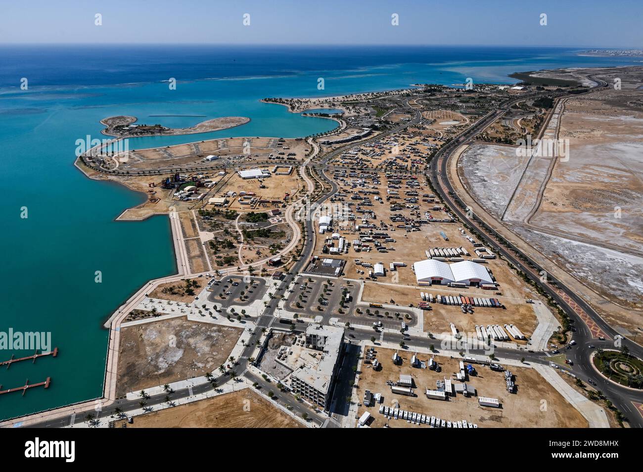 Yanbu, Arabie Saoudite. 19 janvier 2024. Le bivouac lors de l'étape 12 ...