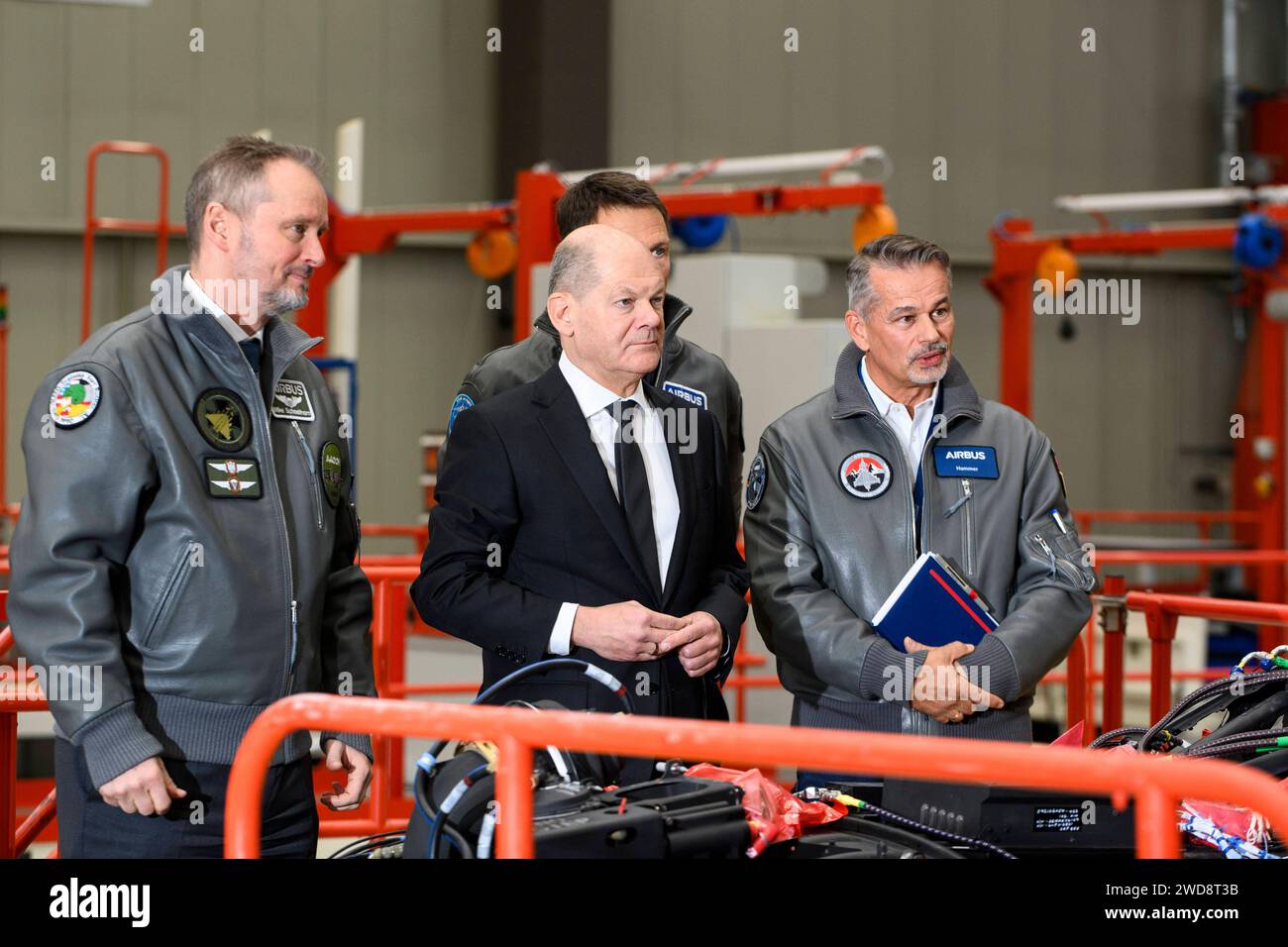 Manching, Airbus Defence and Space, 19.01.2024, Bundeskanzler OLAF ...