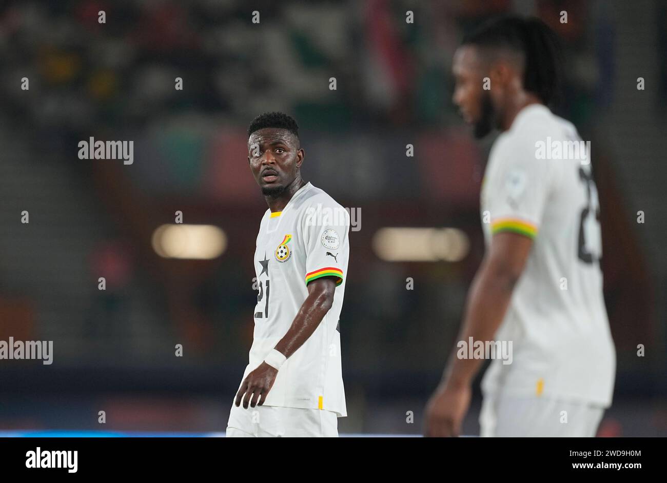 Janvier 18 2024 : Salis Abdul Samed (Ghana) regarde lors d’un match de ...