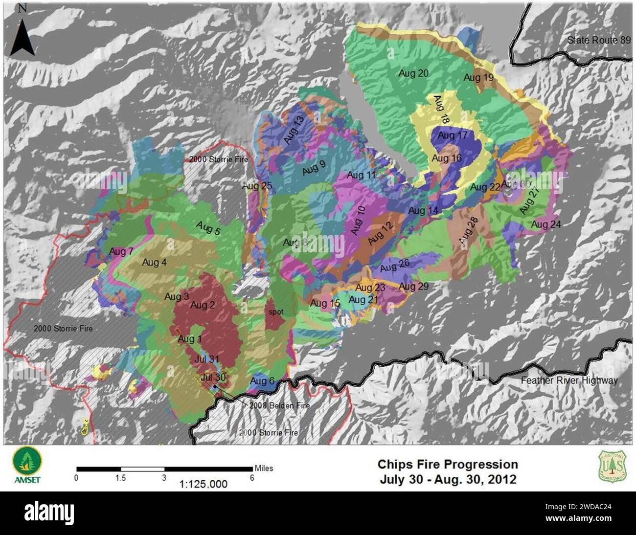 Fire map Banque d'images détourées - Alamy