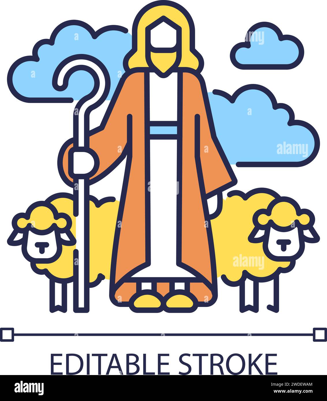 Shepherd flock Banque d'images vectorielles - Alamy