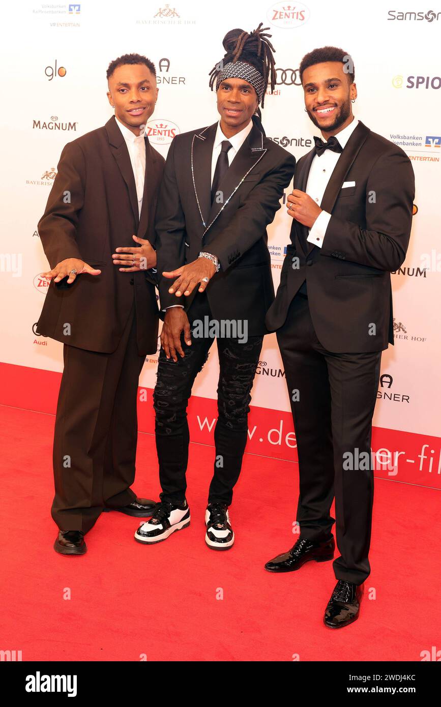Deutscher Filmball 2024 Elan Ben Ali, Fabrice Morvan und Tijan Njie ...