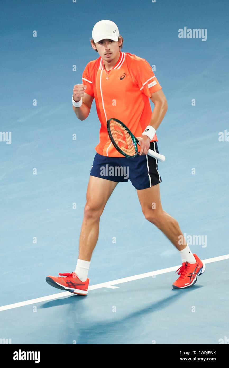 Melbourne, Victoria, Australie. 21 janvier 2024. MELBOURNE, AUSTRALIE - 21 JANVIER : Alex de ...