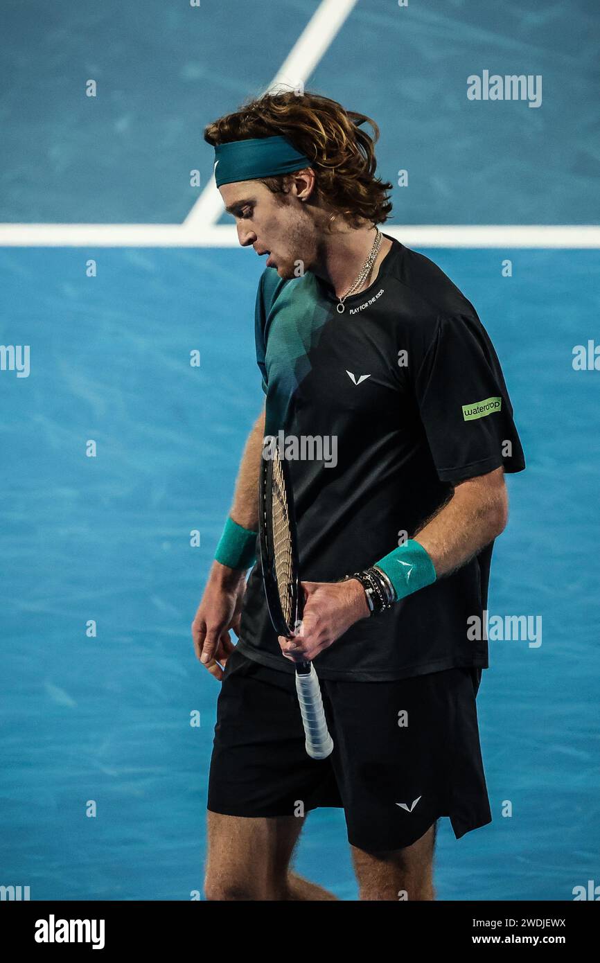 Melbourne, Victoria, Australie. 21 janvier 2024. MELBOURNE, AUSTRALIE - 21 JANVIER : Andrey ...