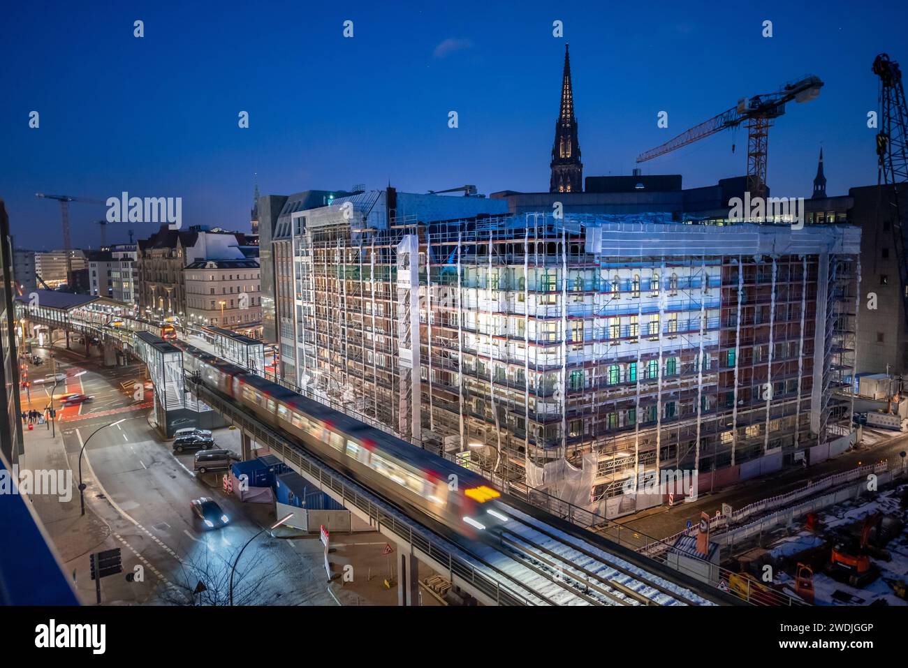 Hambourg, Allemagne, 20 janvier 2024 - chantier de construction Signa à ...