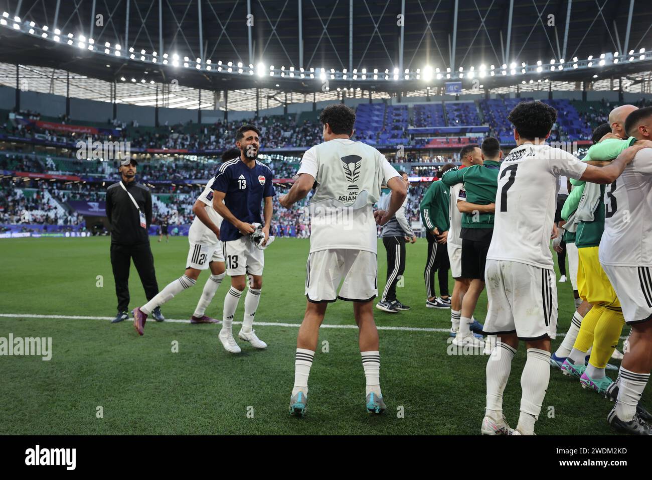 Qatar, Al Rayyan 19 janvier 2024 - les joueurs de l'équipe irakienne ...