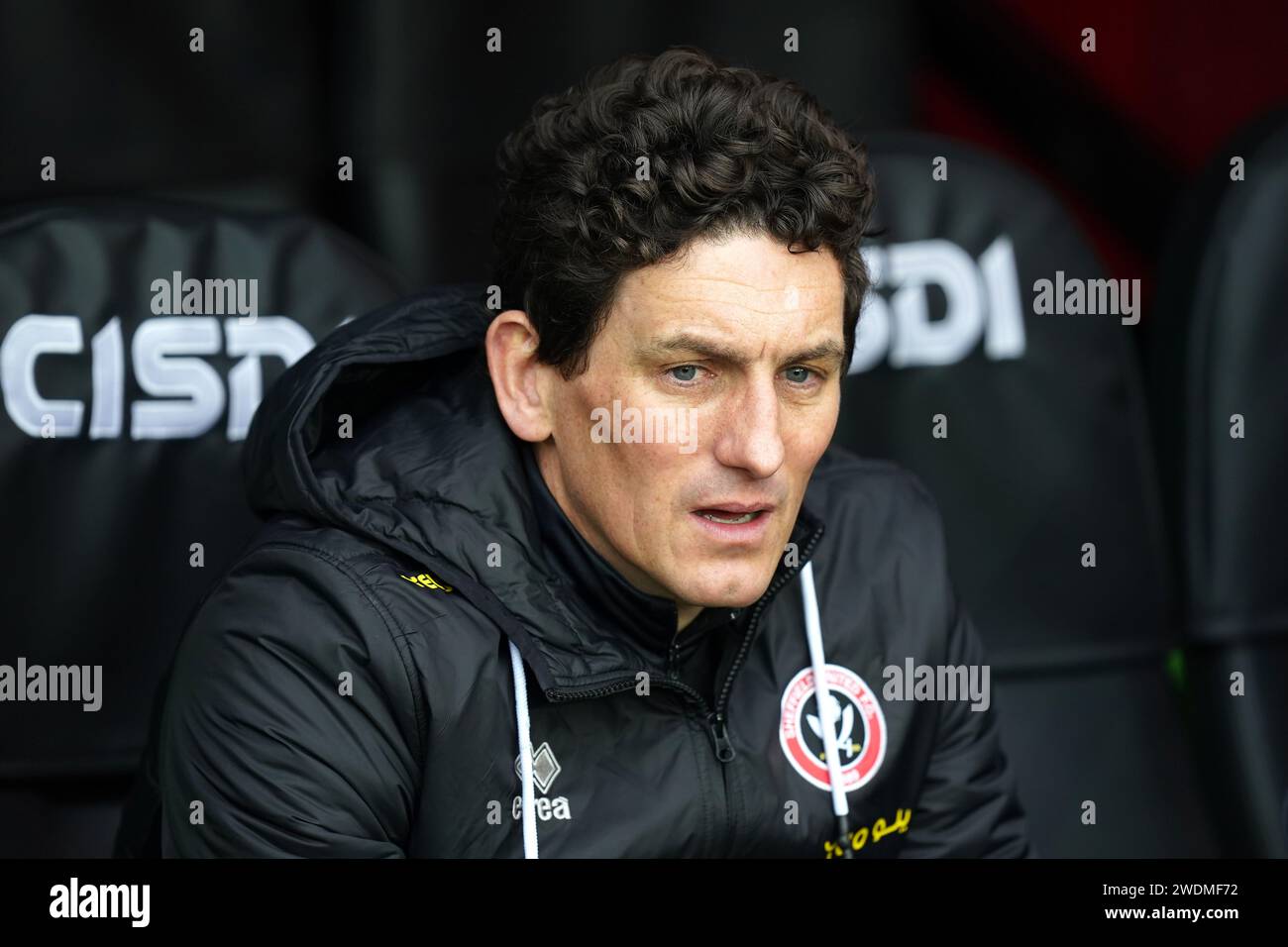 Keith Andrews, entraîneur adjoint de Sheffield United, avant le match ...