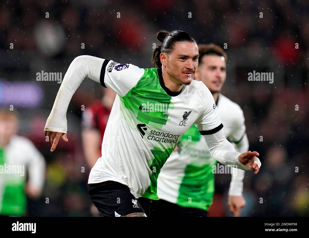 Le Darwin Nunez de Liverpool célèbre le premier but de son équipe lors ...