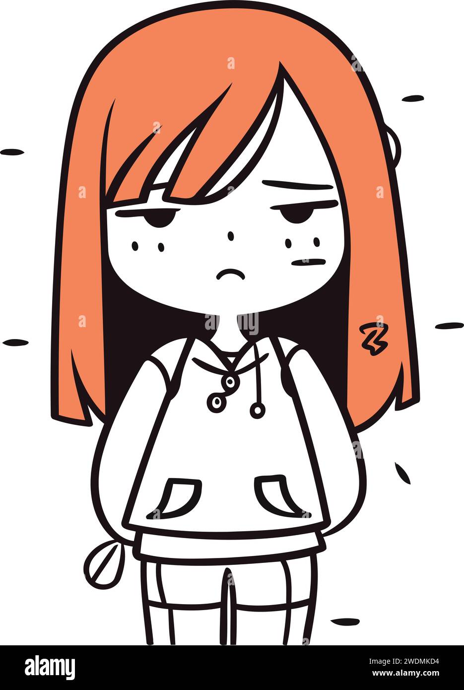 Dessin de femme qui pleure Banque d'images vectorielles - Alamy