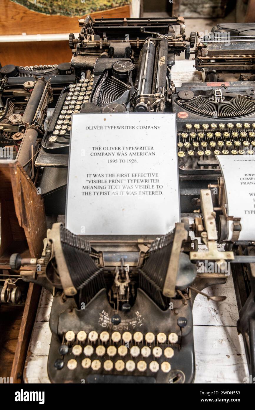 Machine à écrire vintage Oliver, dans le musée historique Mudgee ...
