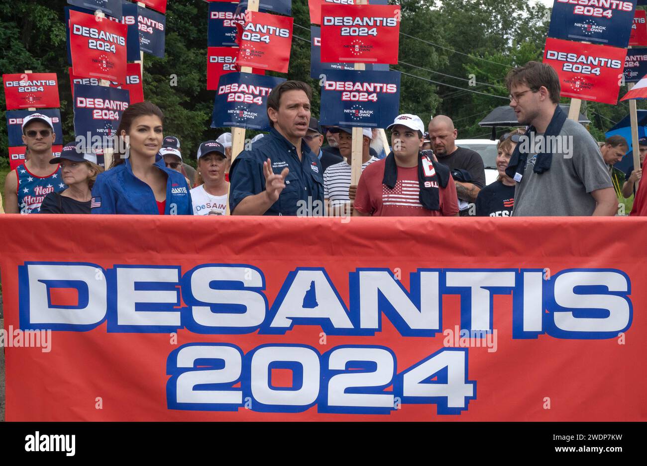 Merrimack, New Hampshire États-Unis 4 juillet 2023 Ron DeSantis ...