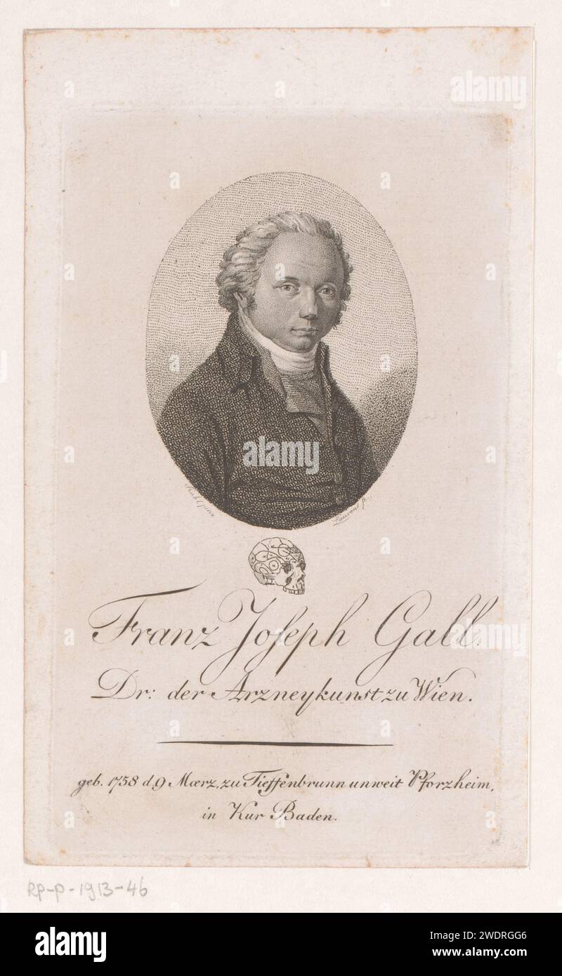 PortraT van Franz Joseph Gall, Johann Daniel Laurenz (II), d'après Carl Heinrich Rahl, 1780 ...